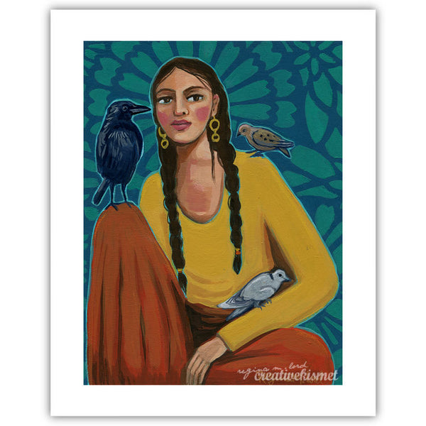 Bird Lady - Art Print – Creative Kismet